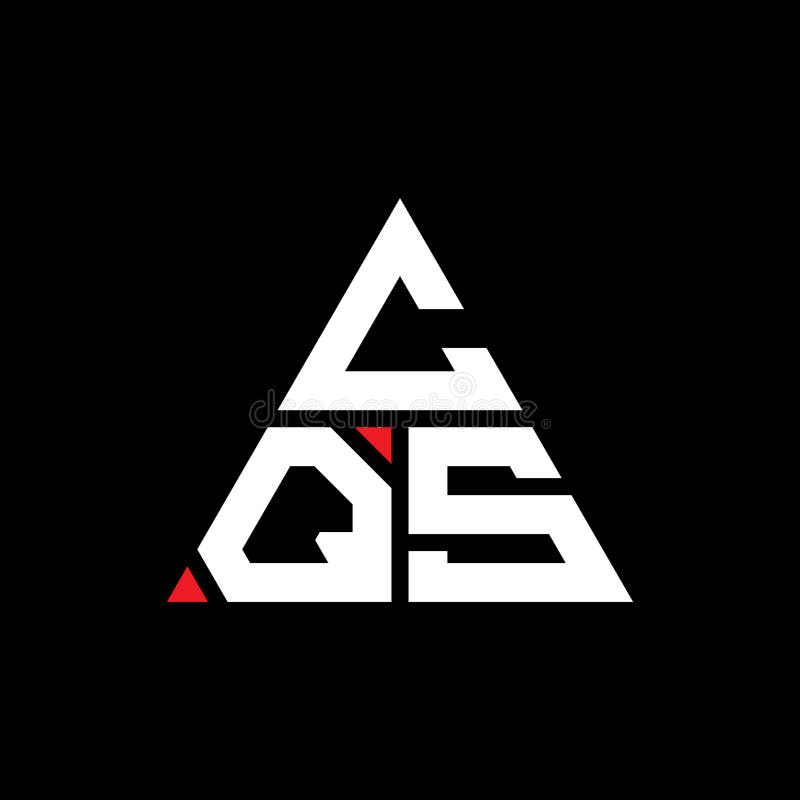 CQS Triangle Letter Logo Design with Triangle Shape. CQS Triangle Logo ...