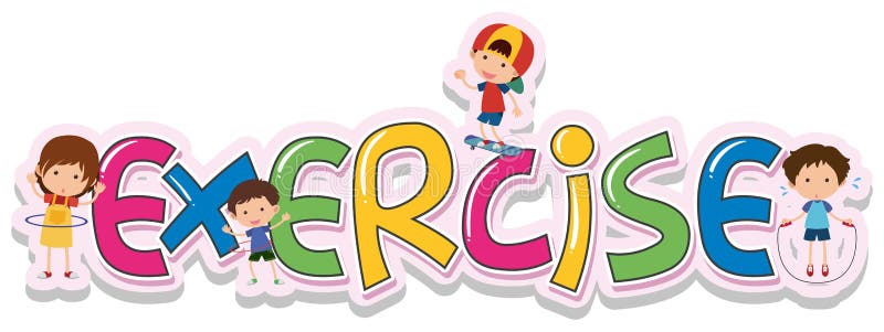 Mot d'exercice illustration stock. Illustration du exercice - 12191094