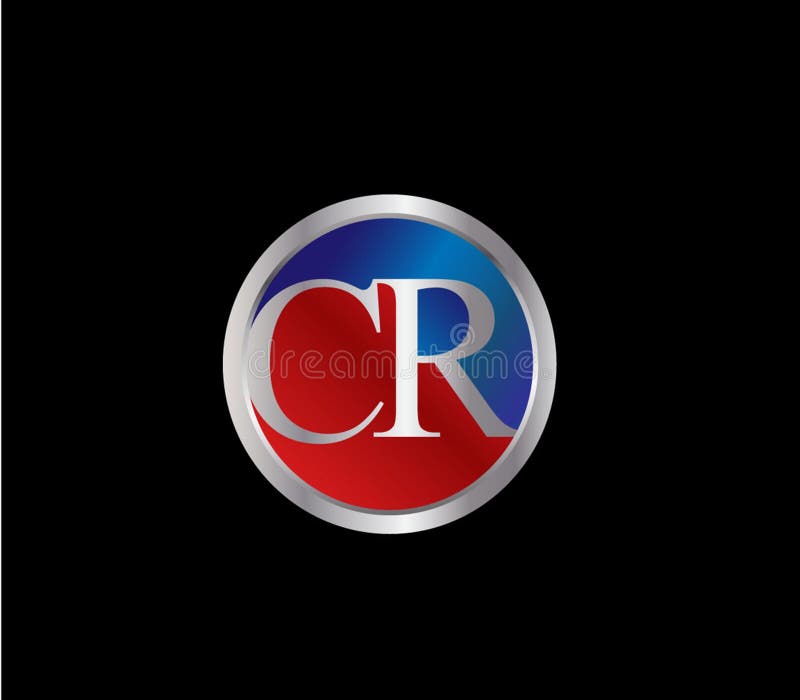 PV Initial Circle Shape Silver Red Blue Color Later Logo Design Stock ...
