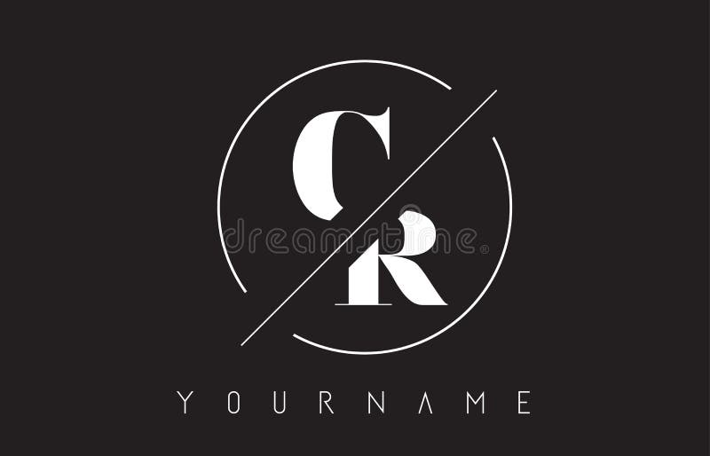 CR Letter Logo with Cutted and Intersected Design Stock Vector ...
