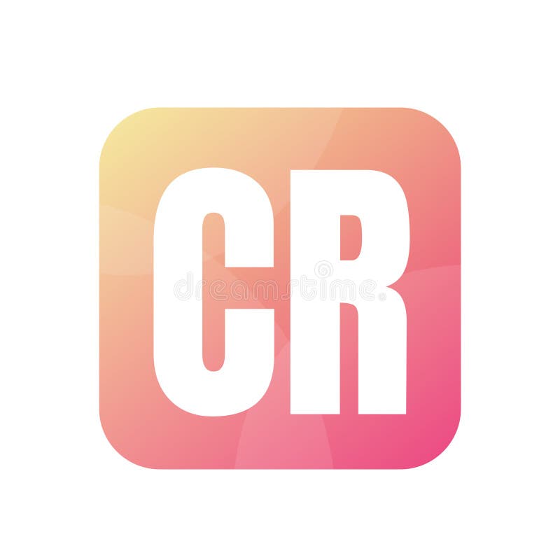 CR Letter Logo Design with Simple Style Stock Vector - Illustration of ...