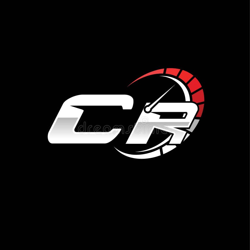 CR Logo Letter Speed Meter Racing Style Stock Vector - Illustration of ...