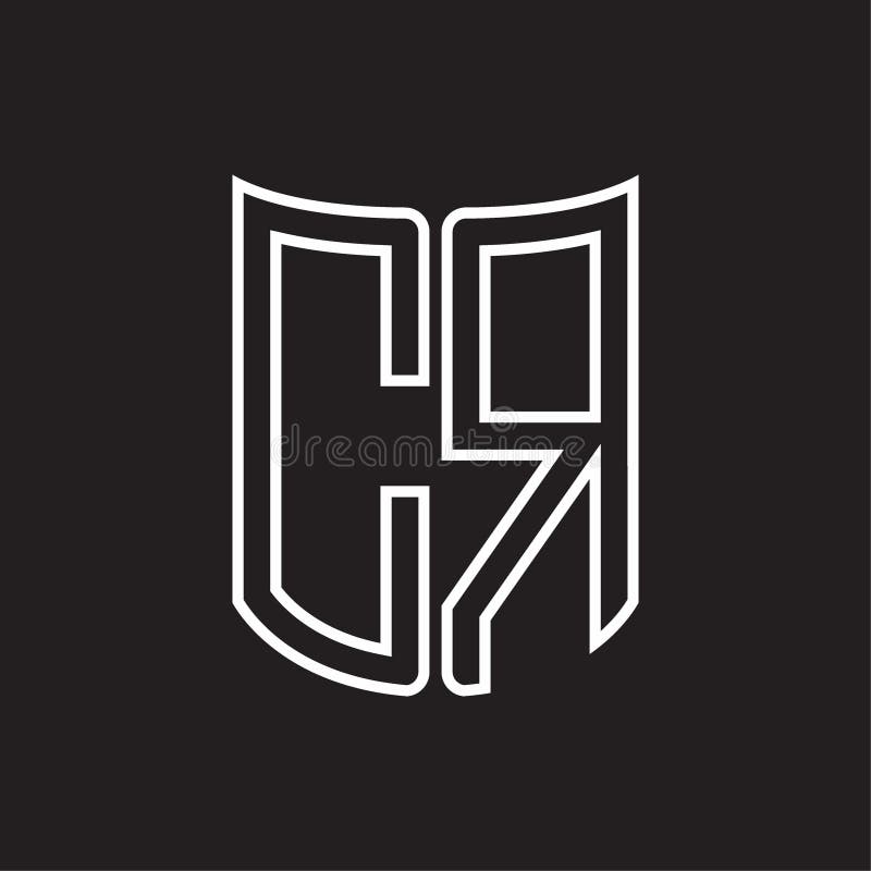 CR Logo Monogram with Ribbon Style Outline Design Template Stock Vector ...