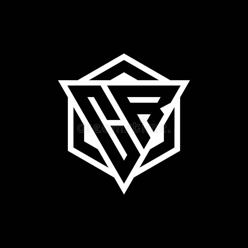 CR Logo Monogram with Triangle and Hexagon Shape Combination Stock ...