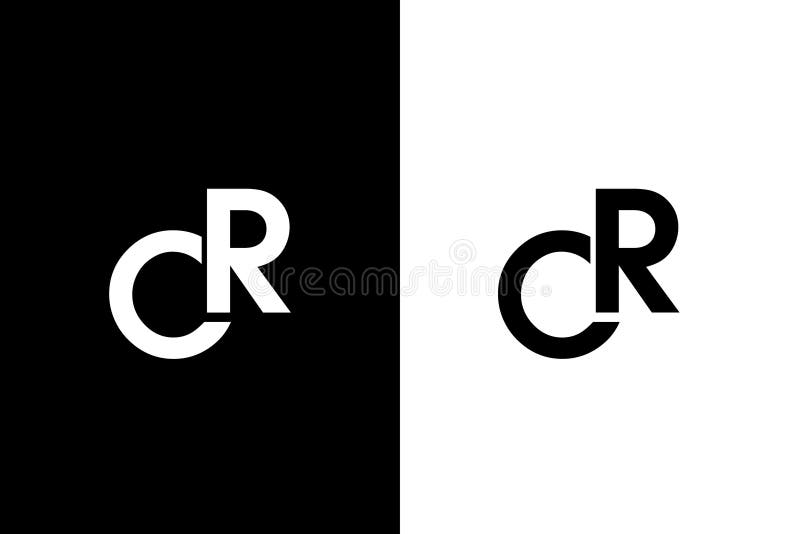 CR, RC Letter Logo Design Template Vector Stock Vector - Illustration ...