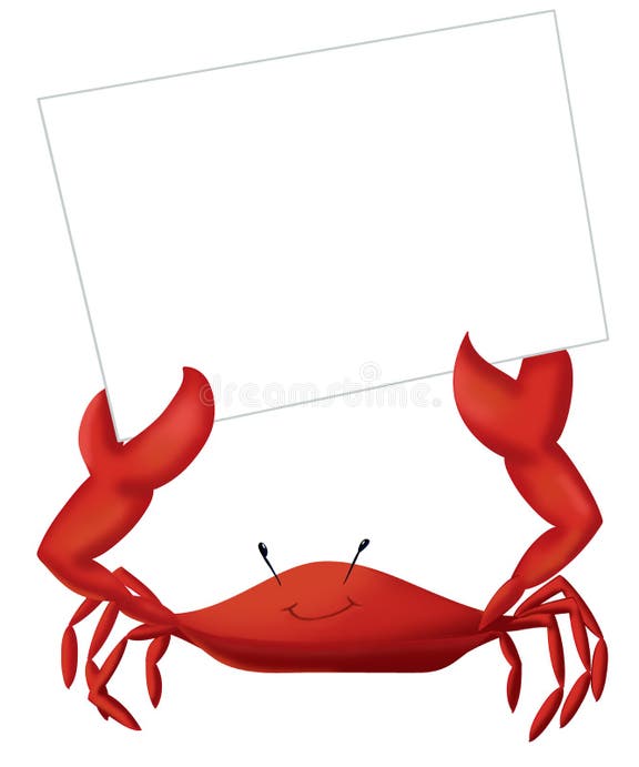Crab Card stock illustration. Illustration of determined - 5831122