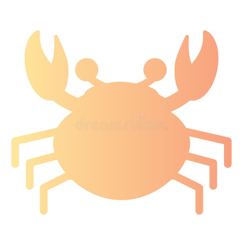 Crab Flat Icon. Shellfish Color Icons in Trendy Flat Style. Seafood Gradient Style Design ...