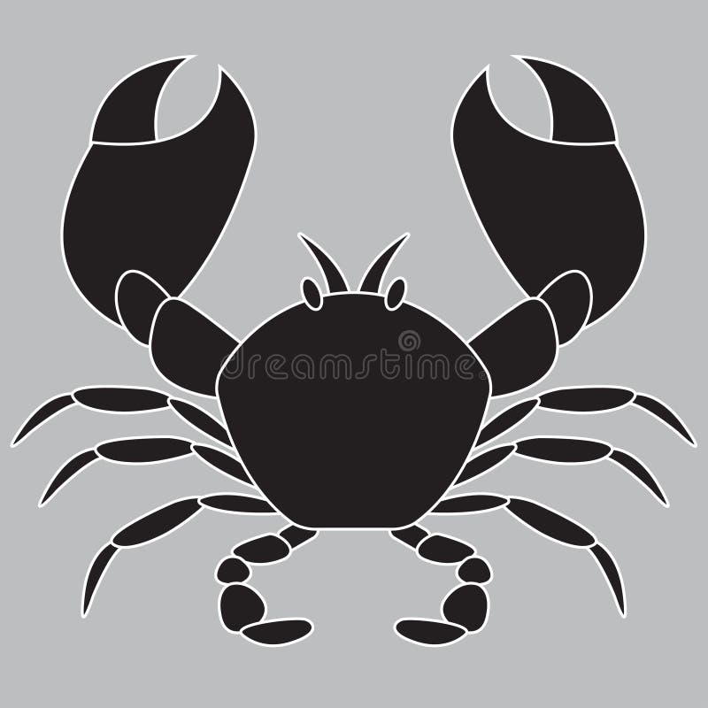 Crab Icon. Seafood Symbol. Vector Illustration. Stock Vector ...
