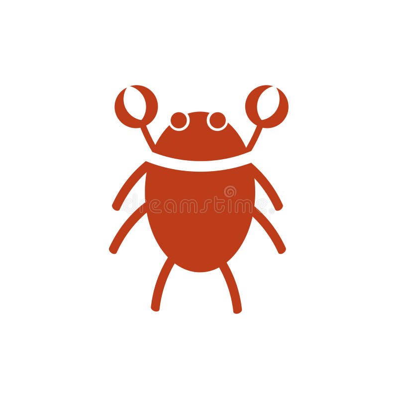 Crab Icon Vector Sign and Symbol Isolated on White Background Stock ...