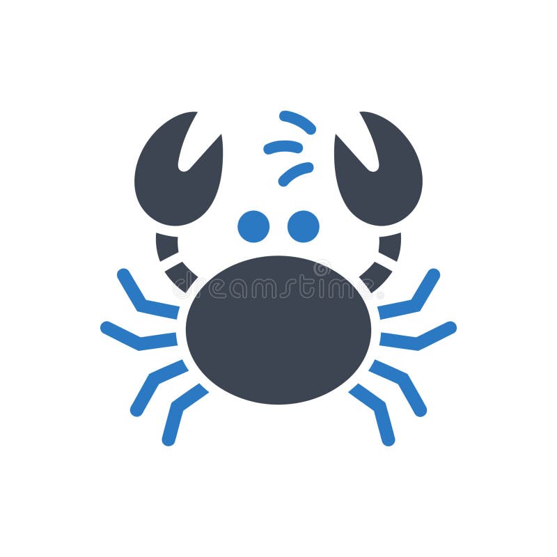 Crab Icon stock vector. Illustration of marine, sign - 361729264