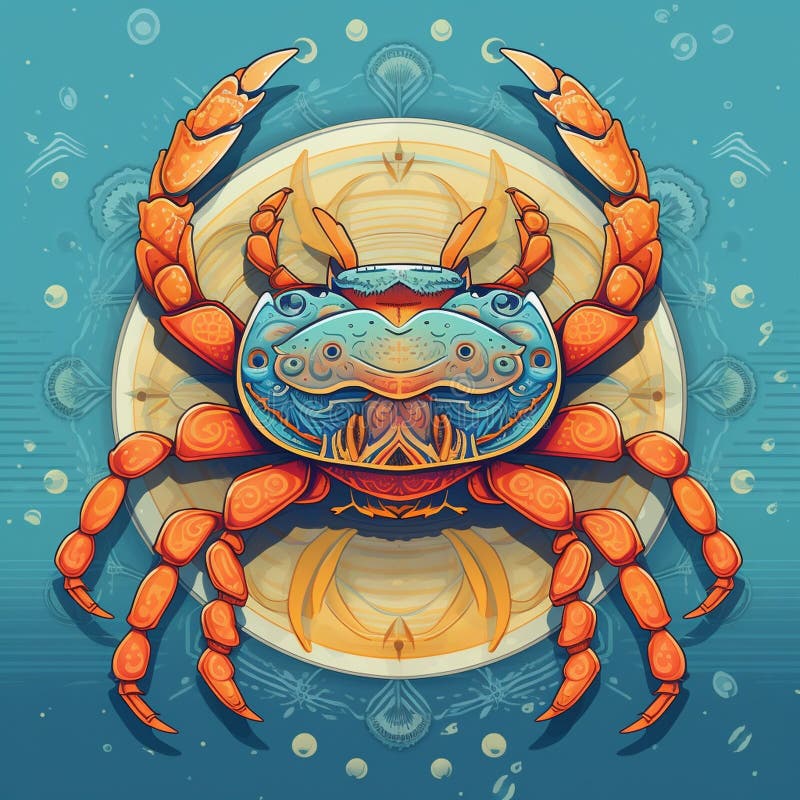 Crab Logo 2D Digital Illustration Stock Illustration - Illustration of ...