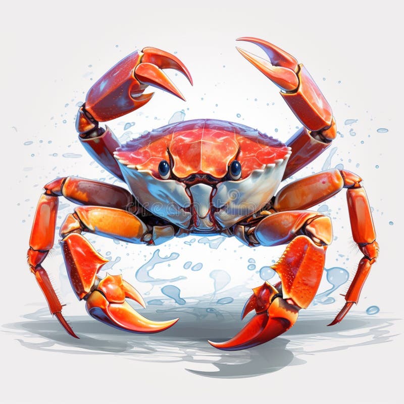 Crab Logo 2D Digital Illustration Stock Illustration - Illustration of ...