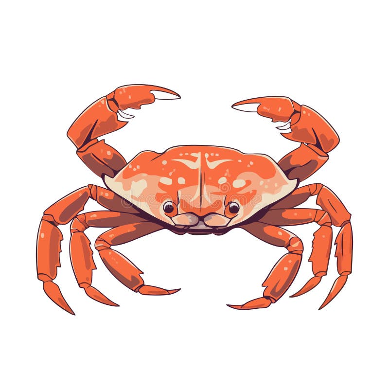 Crab Logo Design. Abstract Cute Crab Isolated Stock Vector ...