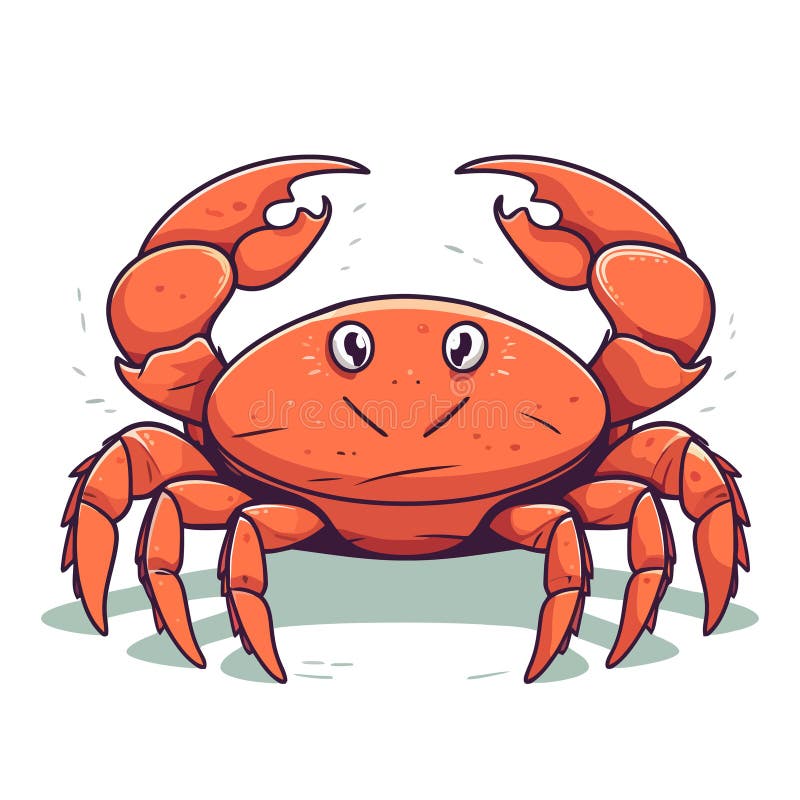 Crab Logo Design. Abstract Cute Crab Isolated Stock Vector ...