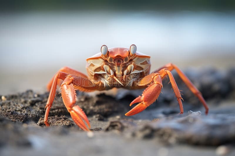 Crab Molting Its Exoskeleton on the Shore Stock Photo - Image of ...