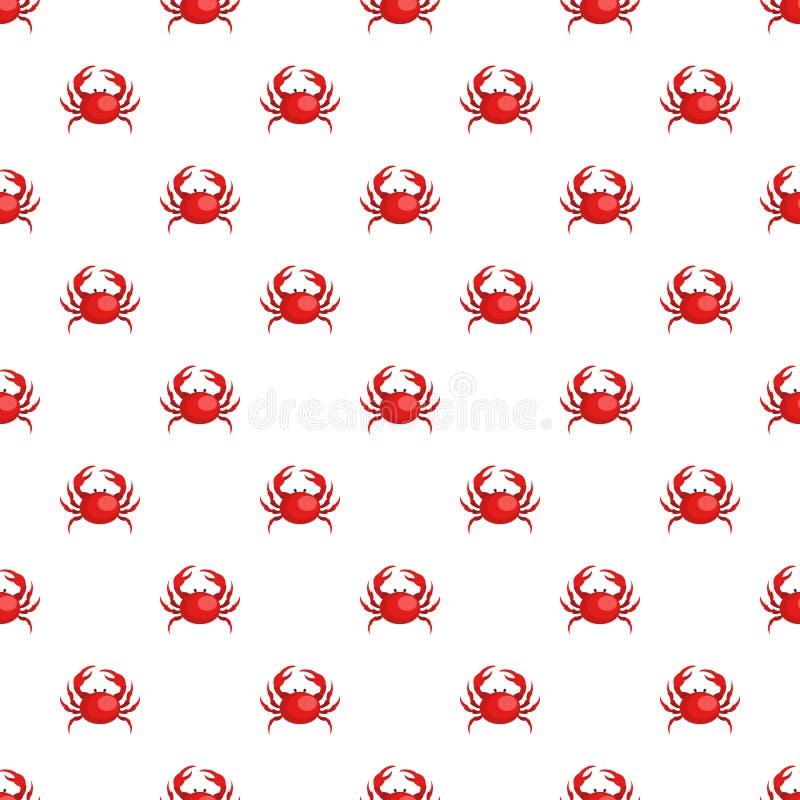Crab Pattern Seamless Vector Stock Vector - Illustration of animals ...