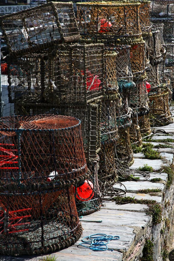 Crab Pots in Brixham Harbour Stock Image - Image of crabs, store: 15915739