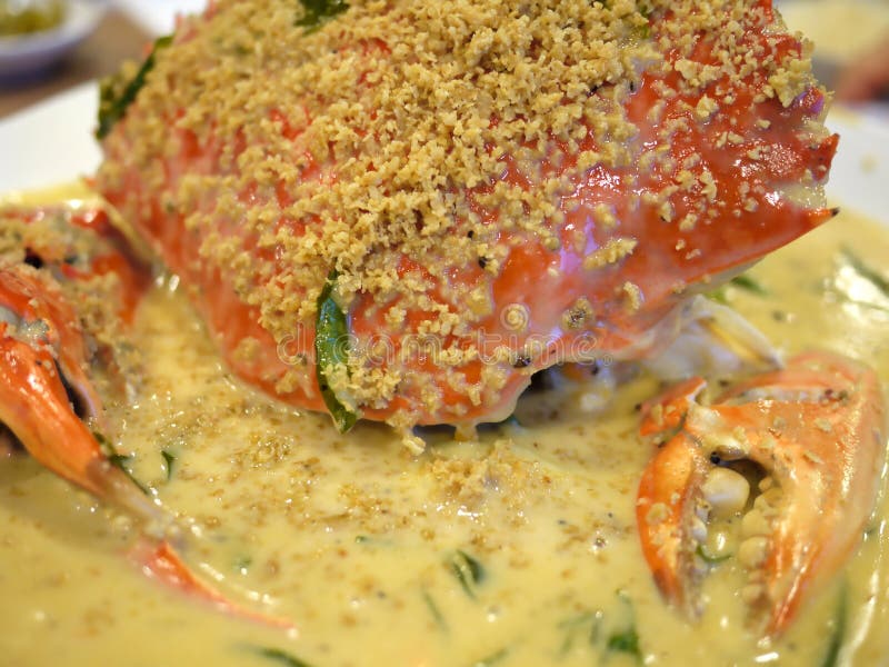 Crab in Pumpkin Sauce stock photo. Image of asia, cream - 37674142