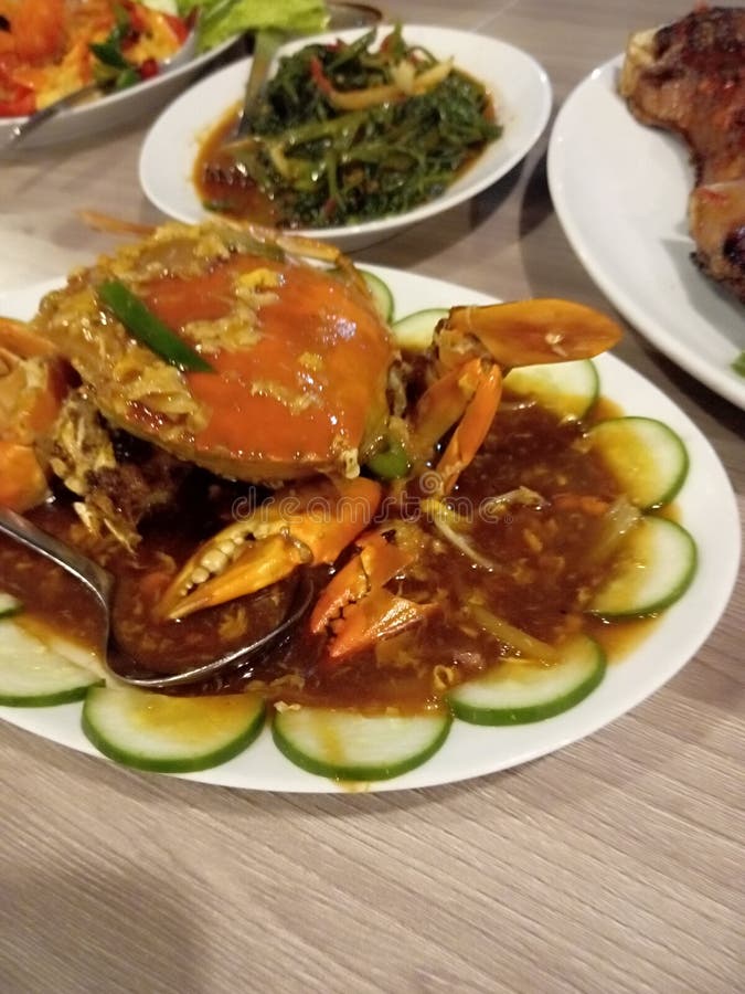 Crab Seafood Menu West Java Favorite Stock Photo - Image of favorite ...
