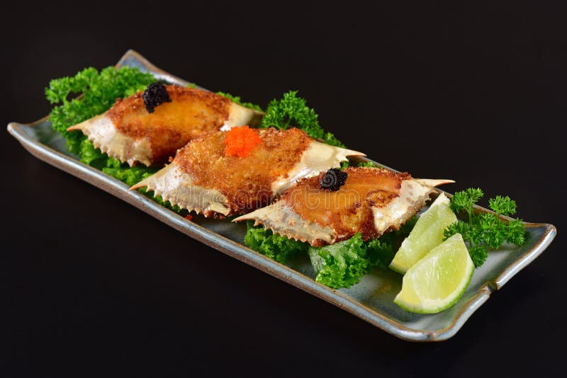 Crab Shell on Dark Background Stock Photo - Image of cook, healthy ...