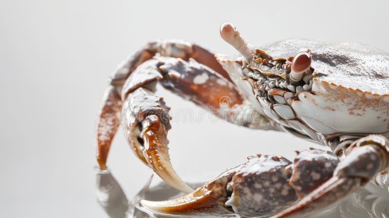 Crab on Shiny Surface in Natural Light Stock Image - Image of fauna ...