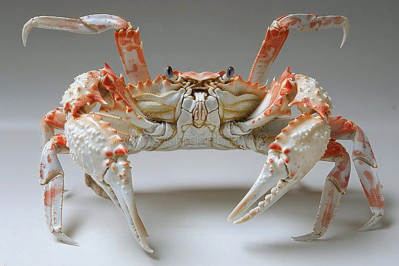 A Crab is Shown with Two Claws Up, High Quality, High Resolution Stock ...