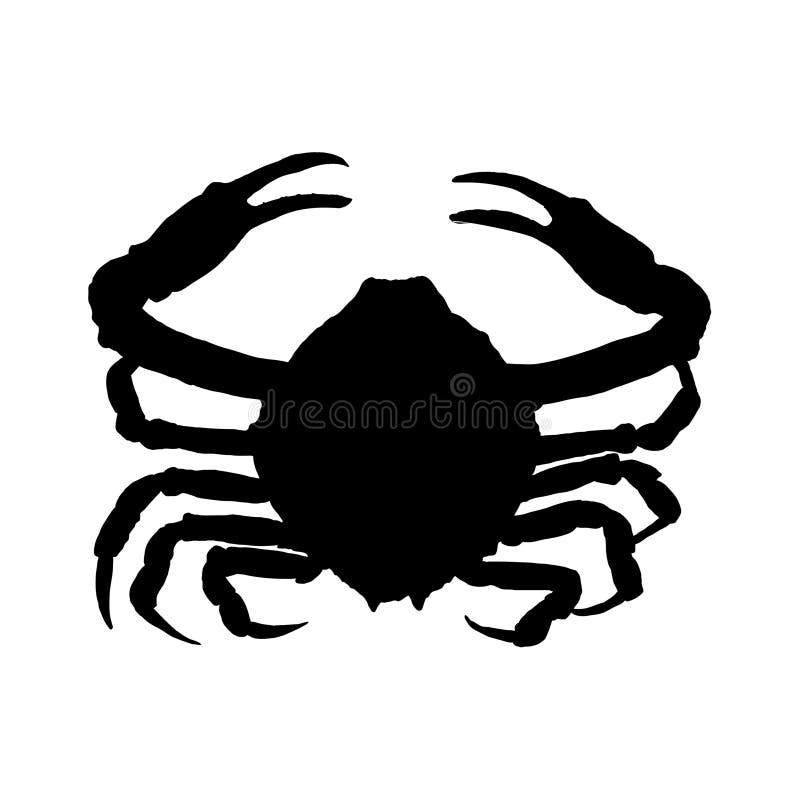 Crab Silhouette - Vector Illustration Stock Vector - Illustration of ...