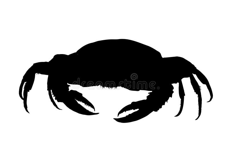 Crab Silhouette - Vector Illustration Stock Vector - Illustration of ...
