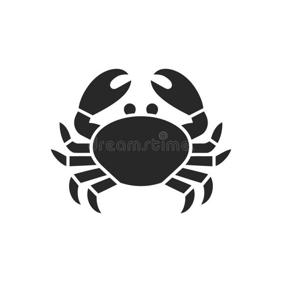 Crab Simple Icon stock vector. Illustration of sign - 361759191