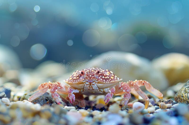 A Crab Sitting on the Sand, a Perfect Scene for Summer or Coastal ...