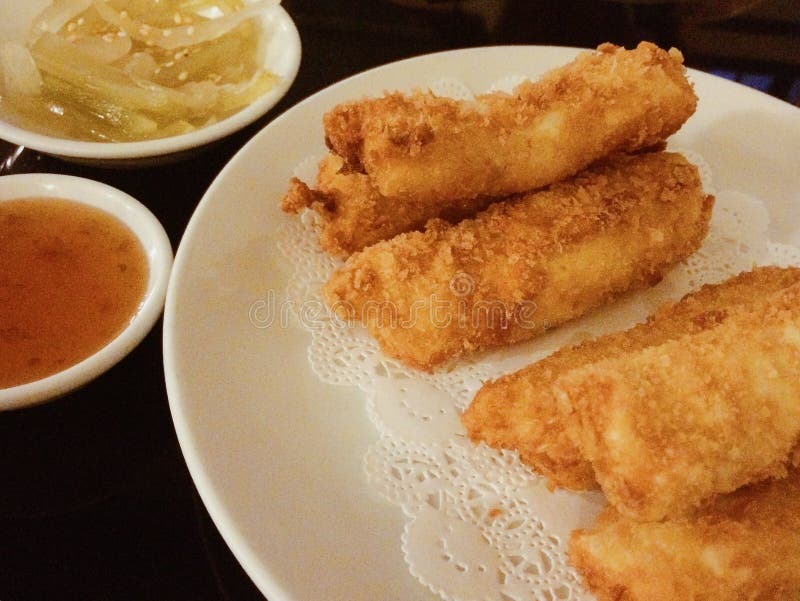 Crab spring roll stock image. Image of asianfood, roll - 56867121