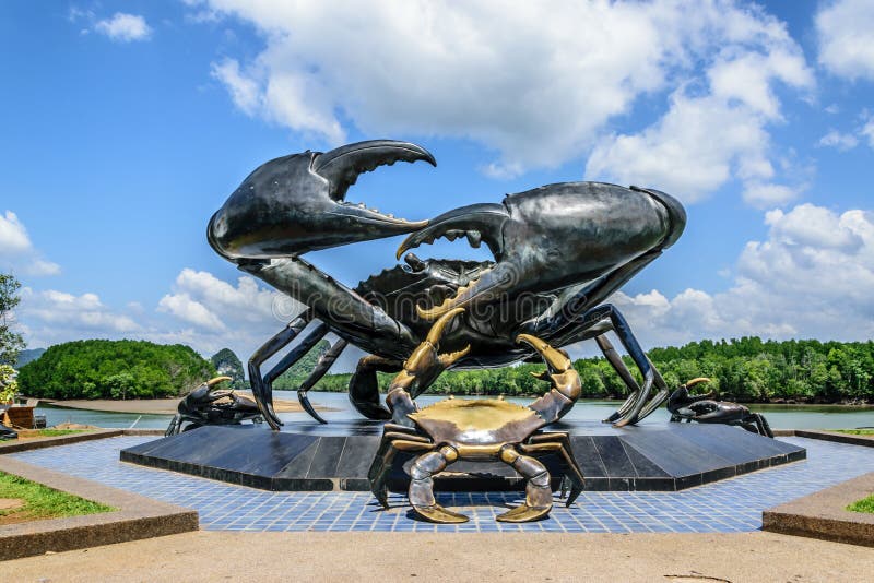 Crab statue in krabi stock photo. Image of statue, spectacular - 47028462