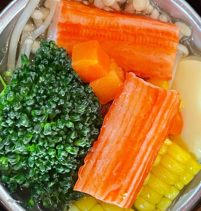 Crab Stick and Broccoli Dim Sum in Thailand Stock Image - Image of ...