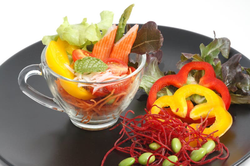 Crab Stick Cocktail Salad Served Stock Photos - Free & Royalty-Free ...