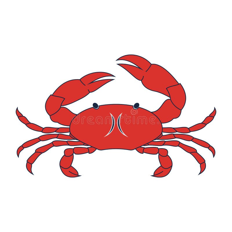 Crab Vector Illustration Design Icon Stock Vector - Illustration of ...