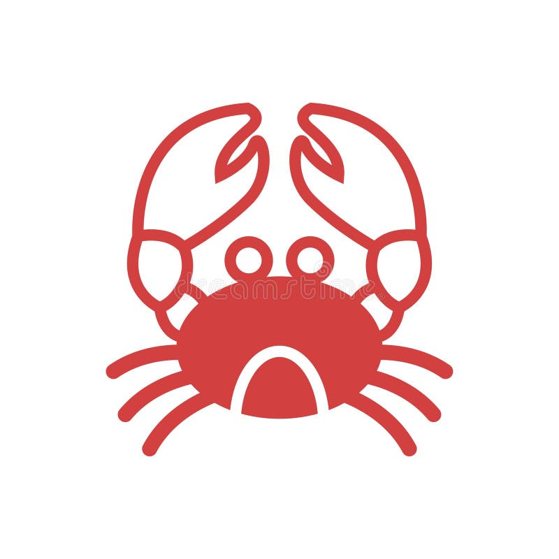 Crabs logo icon design stock vector. Illustration of crustacean - 343935034
