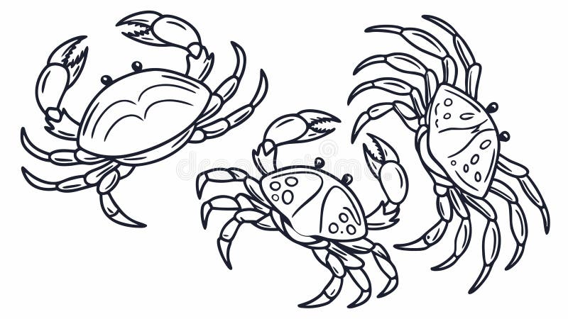 Crabs on a Textured Background, Marine Crustaceans, Vector Design ...
