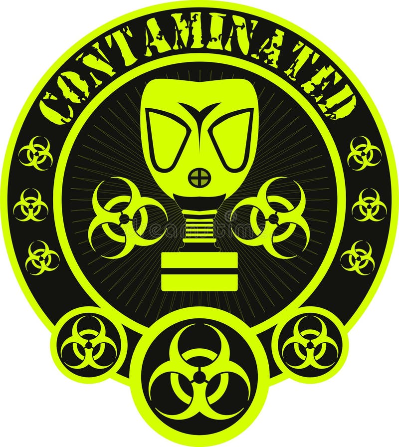 Crachá Contaminado Do Biohazard Ilustração do Vetor - Ilustração de ...