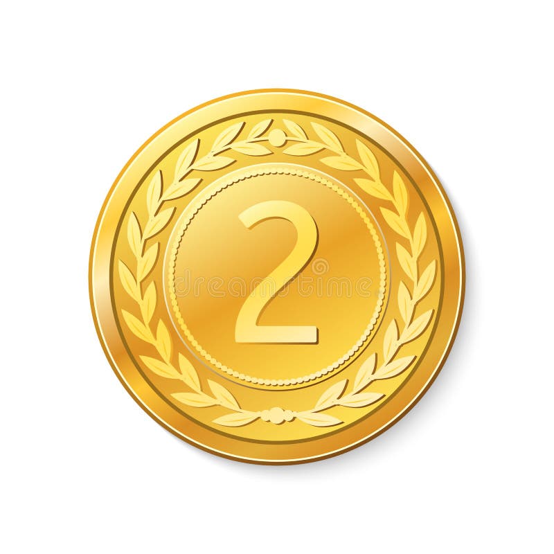 Crachá Do ` S Do Vencedor, Segundo Lugar Medalha Ilustração Stock ...