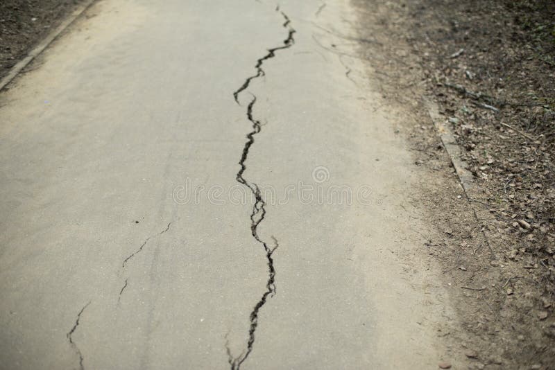 Crack in Asphalt. Road with Defect Stock Photo - Image of cracked ...