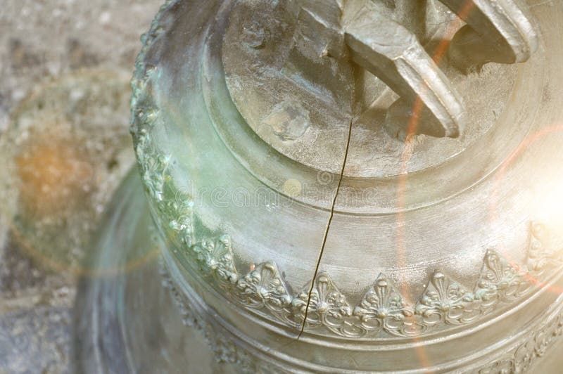 A Crack on the Bell Resulting from a Temperature Difference Stock Image ...