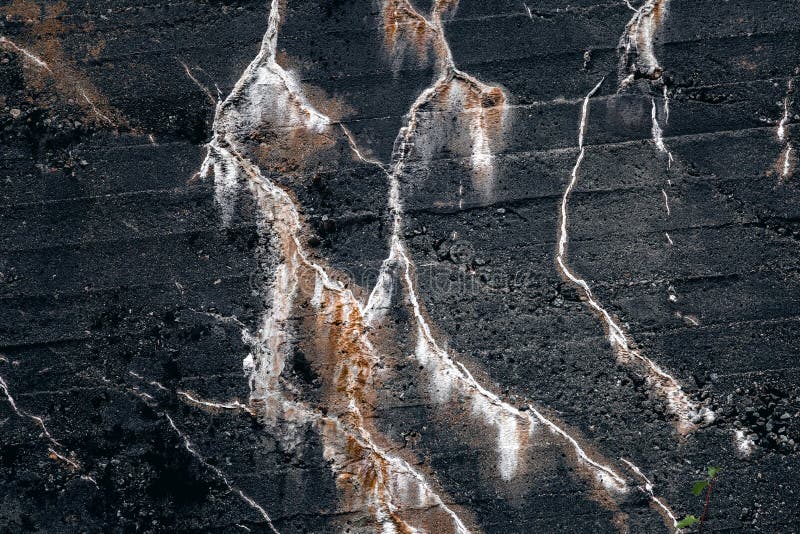 A Lightning-Shaped Pattern on a Rock Face Stock Photo - Image of rocks ...