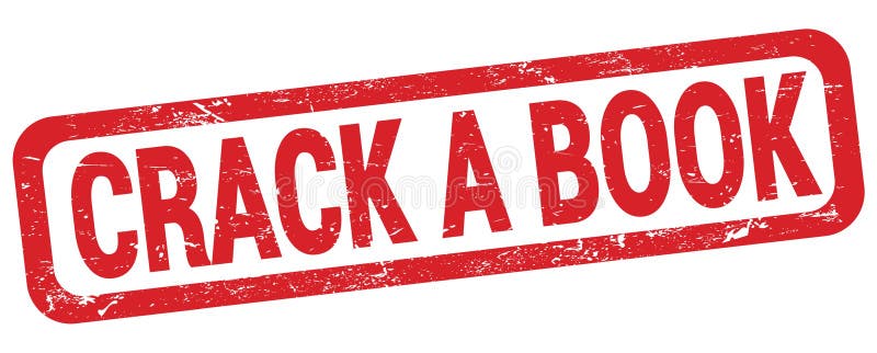 CRACK a BOOK Text Written on Red Rectangle Stamp Stock Illustration ...