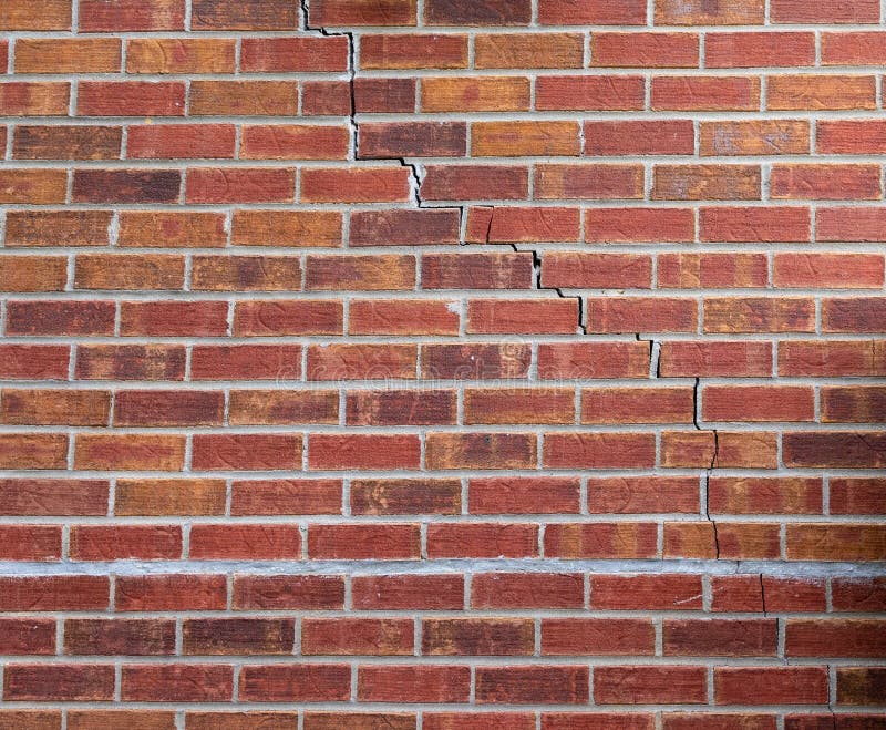 Crack in Bricks of Home from Foundation Problems Stock Image - Image of ...