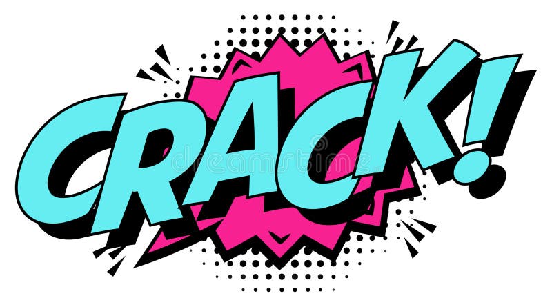 Comic Style CRACK Text Art stock vector. Illustration of style - 305863517