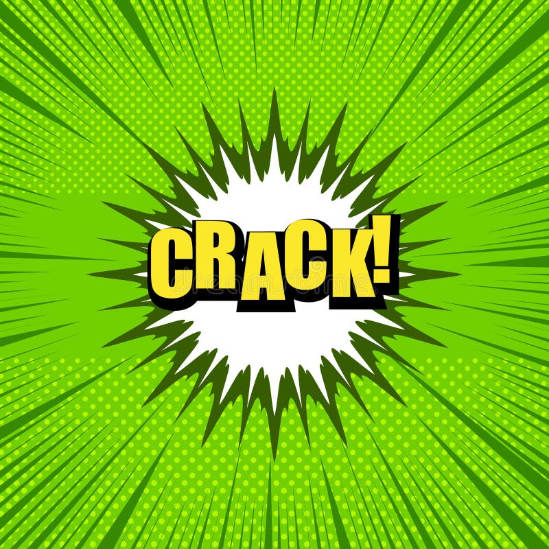 Crack Comic Style Word on the Transparent Background Stock Vector ...