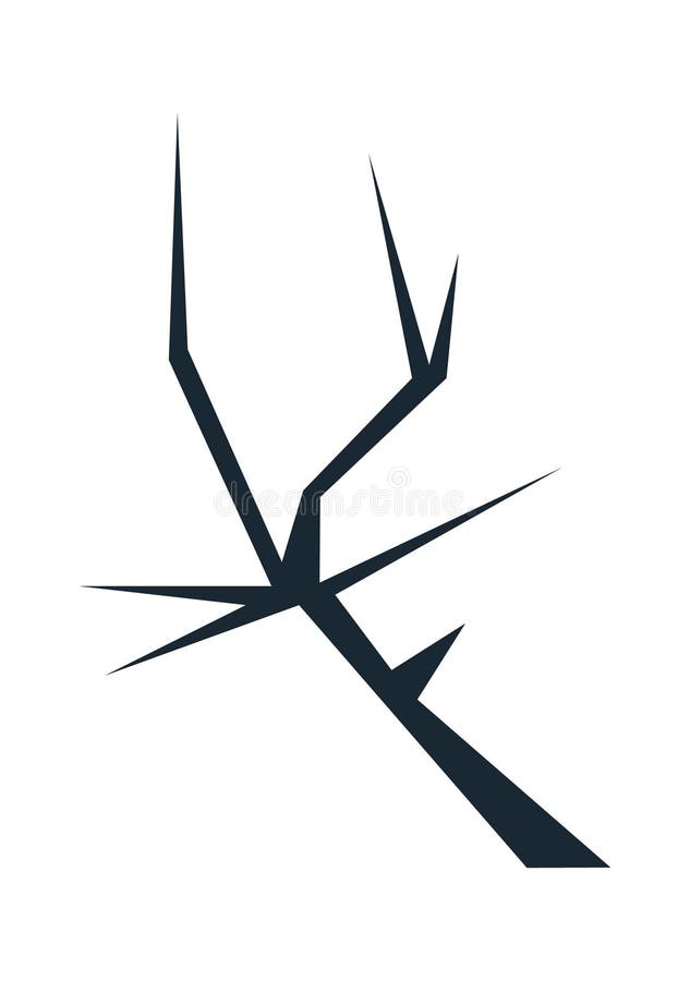 Crack Flat Illustration Curly Line on Broken Things Stock Vector ...