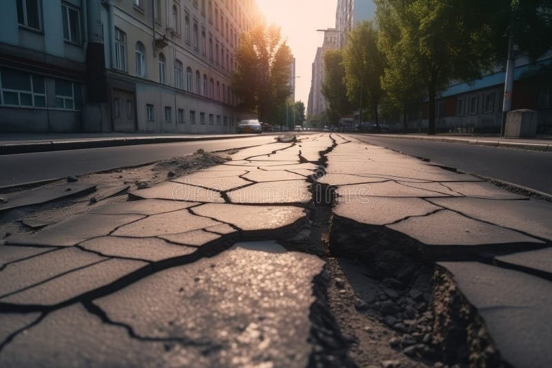 Crack in the ground stock image. Image of asphalt, concept - 272679769