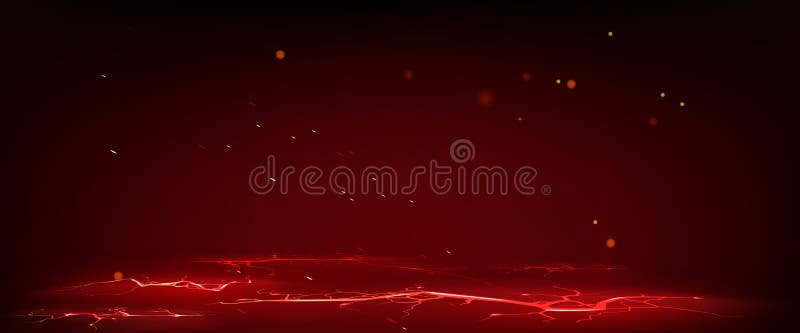 Crack Ground or Floor with Red Light Glowing Stock Vector ...
