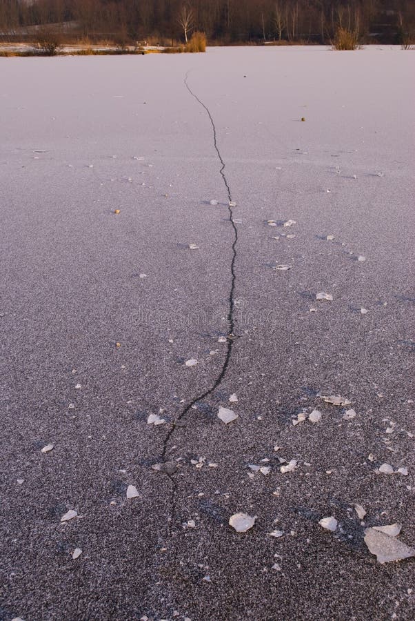 Crack in ice stock photo. Image of winter, season, snow - 11433042